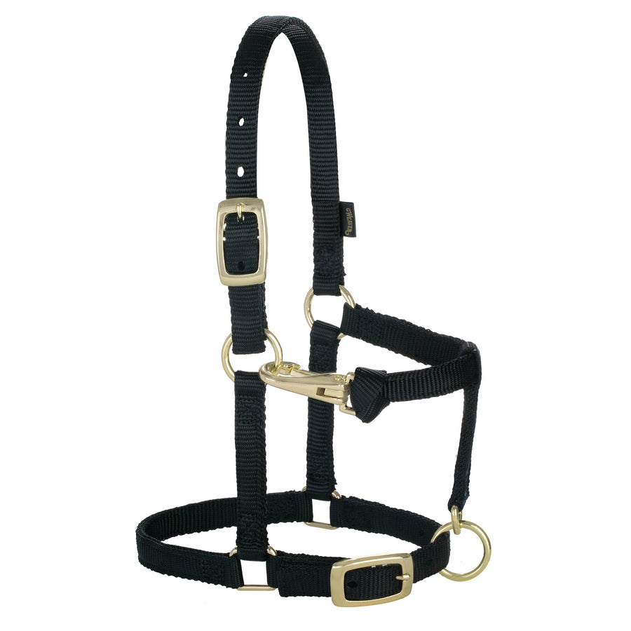 Weaver Leather Miniature Horse Adjustable Chin & Throat Snap Halter ...